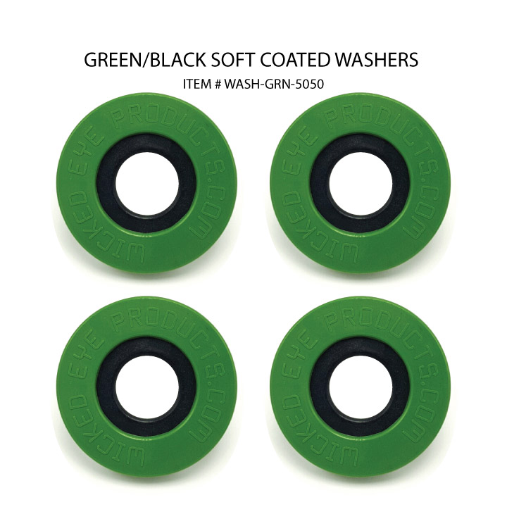 - Washers ( Set of 4 Green & Black ) #Wash-Grn-5050